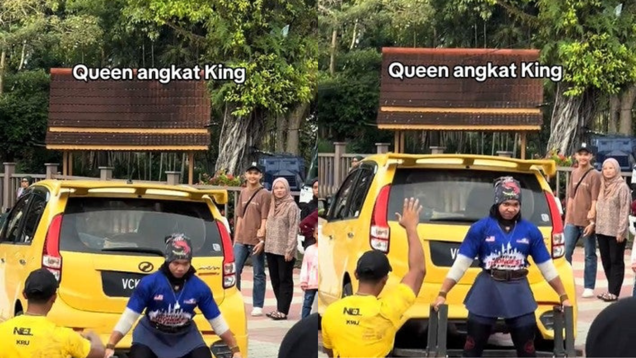 “Queen behaviour!” – Woman Amazes M’sians After Lifting a MyVi With Ease