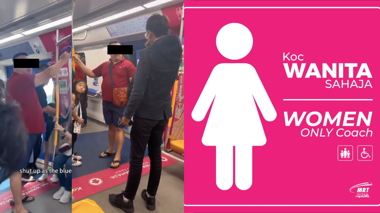 Man Loses Temper & Tells Woman to "Shut Up" After Being Asked to Leave Women-Only MRT Coach