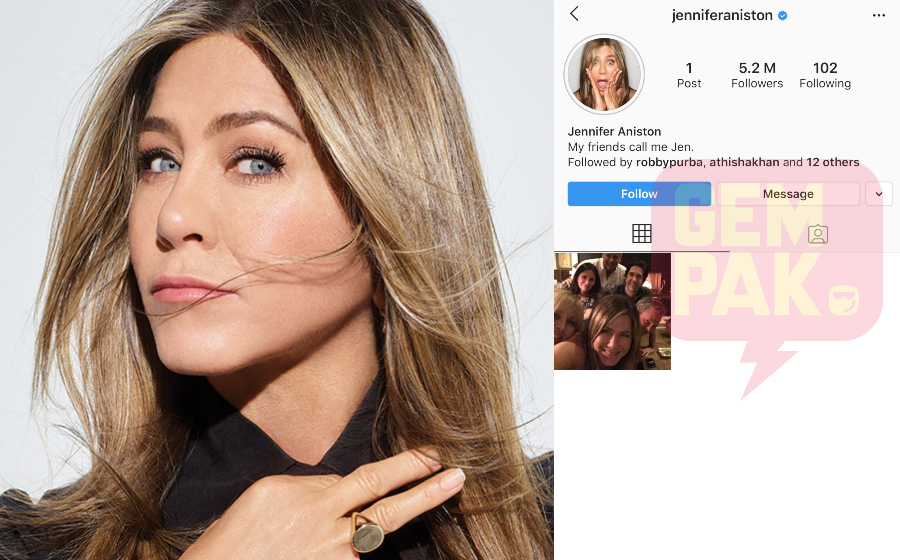 1 Juta Pengikut Dalam 5 Jam, Jennifer Aniston Pecah Rekod Instagram ...