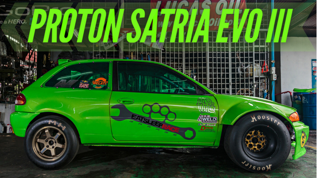 Proton Satria Evo III untuk diuji di litar drag. | Gempak