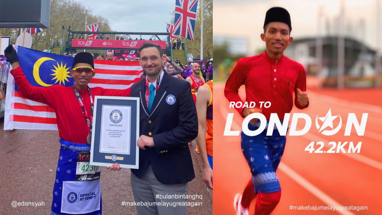 Malaysian Runner Completes Full Marathon in Baju Melayu & Sets Guinness ...