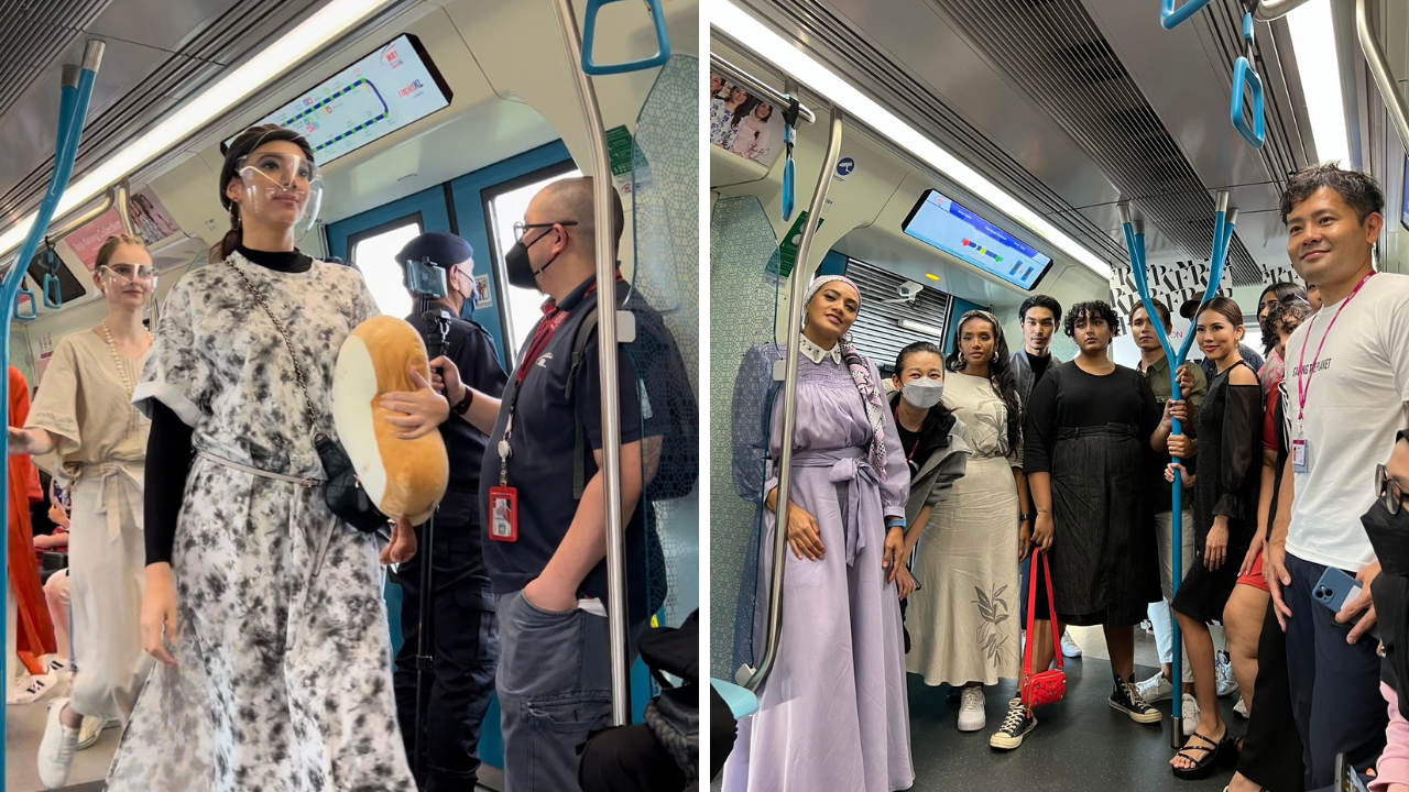 AEON Launched New Line of Fashion Apparel with A Runway in an MRT Coach
