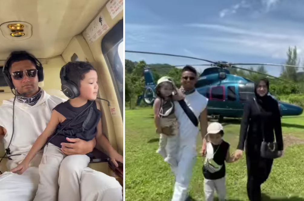 Like A Boss: Local Actor Hairul Azreen Charters A Helicopter To Fly His ...