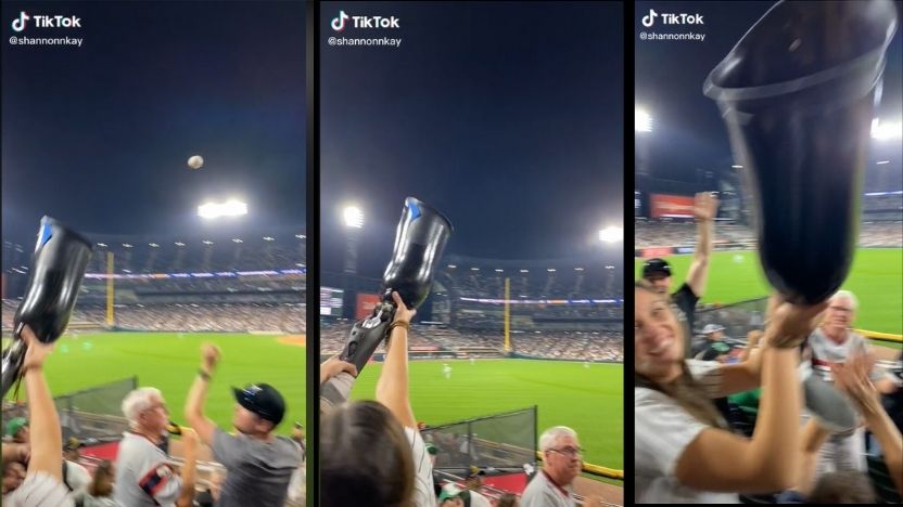 [VIDEO] Baseball Fan Catches Ball Using Her Prosthetic Leg, Gets ...