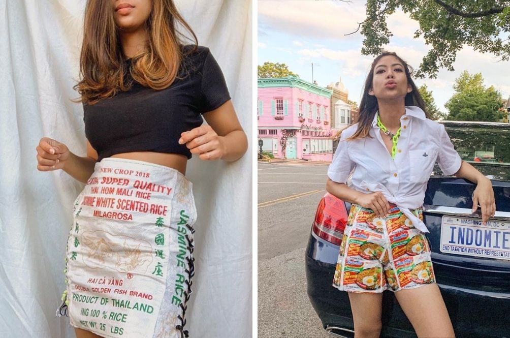 Instagrammer Turns Food Packaging Into Fashionable Clothes, Shoes, Hats ...