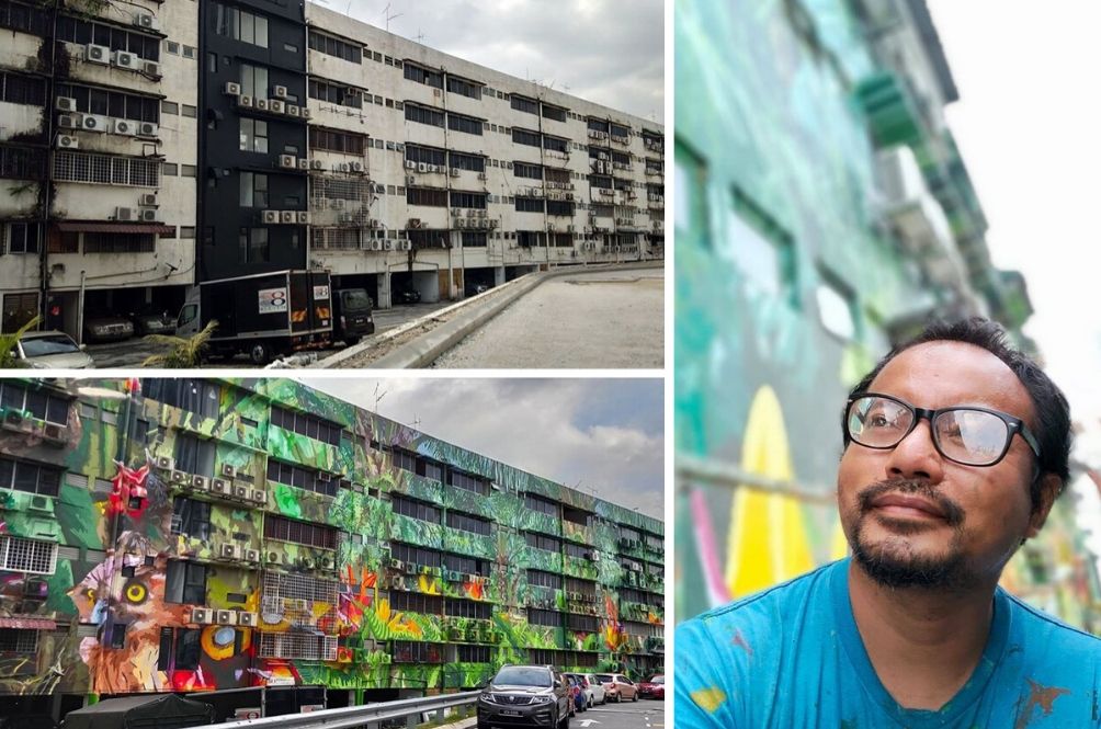 Artist Transforms Dilapidated Six Storey Building Into A Work Of Art