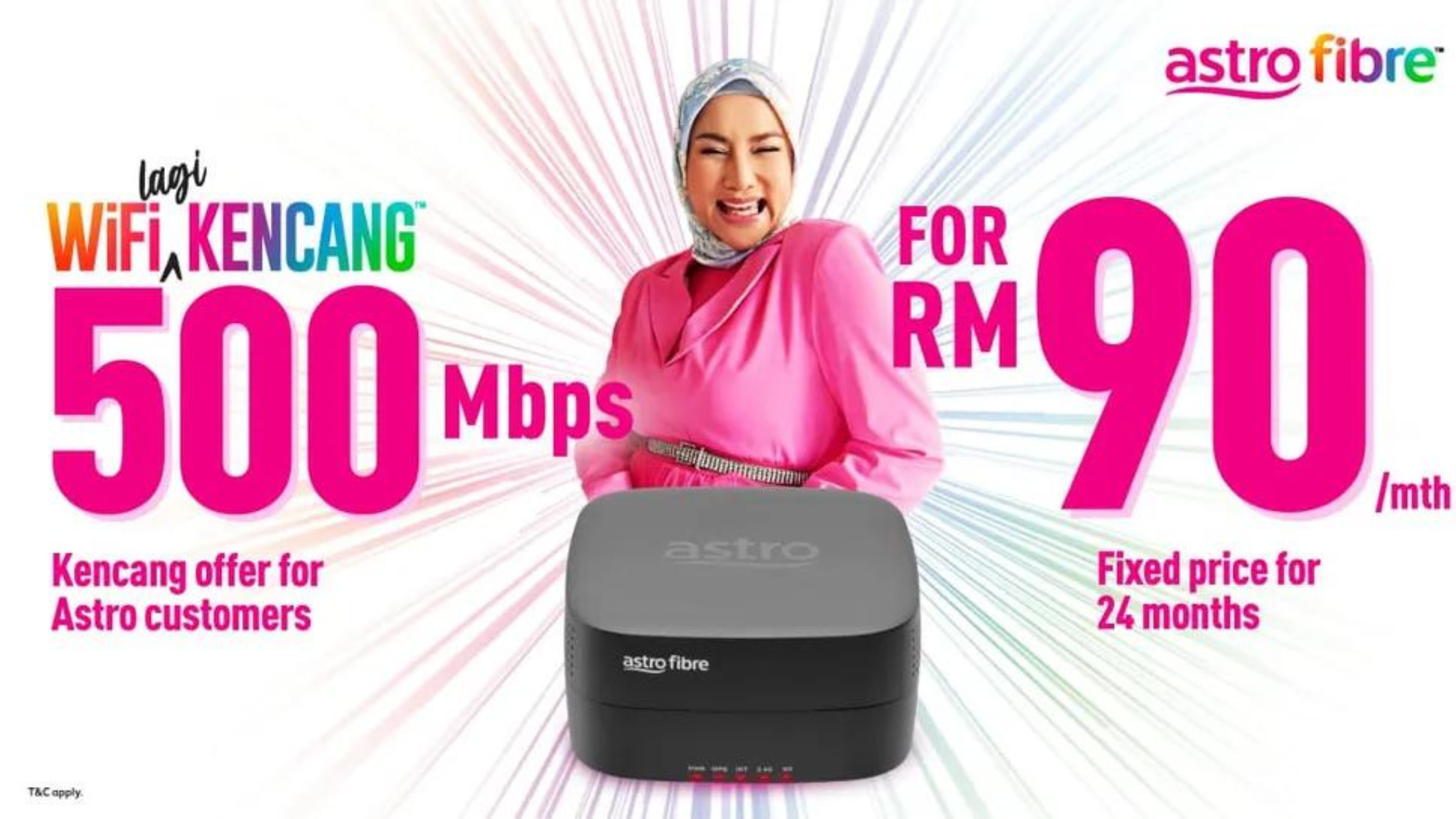 Introducing Astro Fibre 500Mbps at a Fixed Rate of RM90/mth for 24 Months | Astro Ulagam