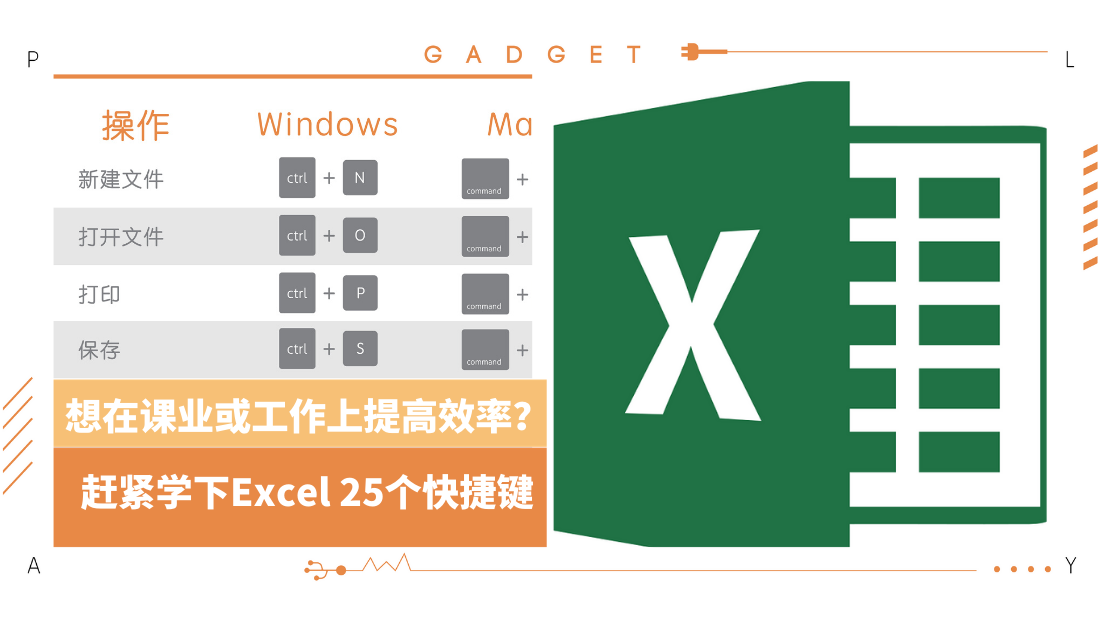 科技 I 你最害怕面对Excel？小编教你25个Excel 快捷键让你提升工作效率！ | XUAN