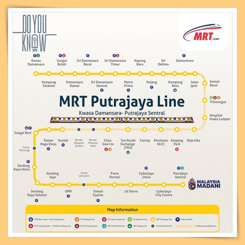 知多点 I MRT布城线第二阶段开通啦！路线涵盖24个站 每4至6分钟一趟！ | XUAN