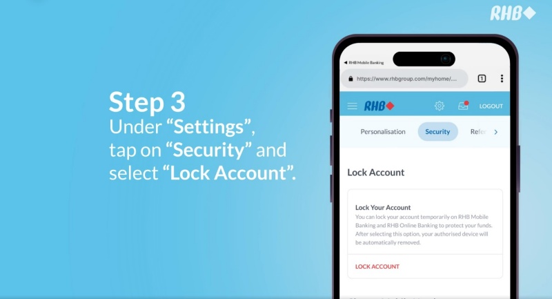 Tips I RHB银行户口有不明交易？教你5个步骤用手机快速冻结户口！ | XUAN